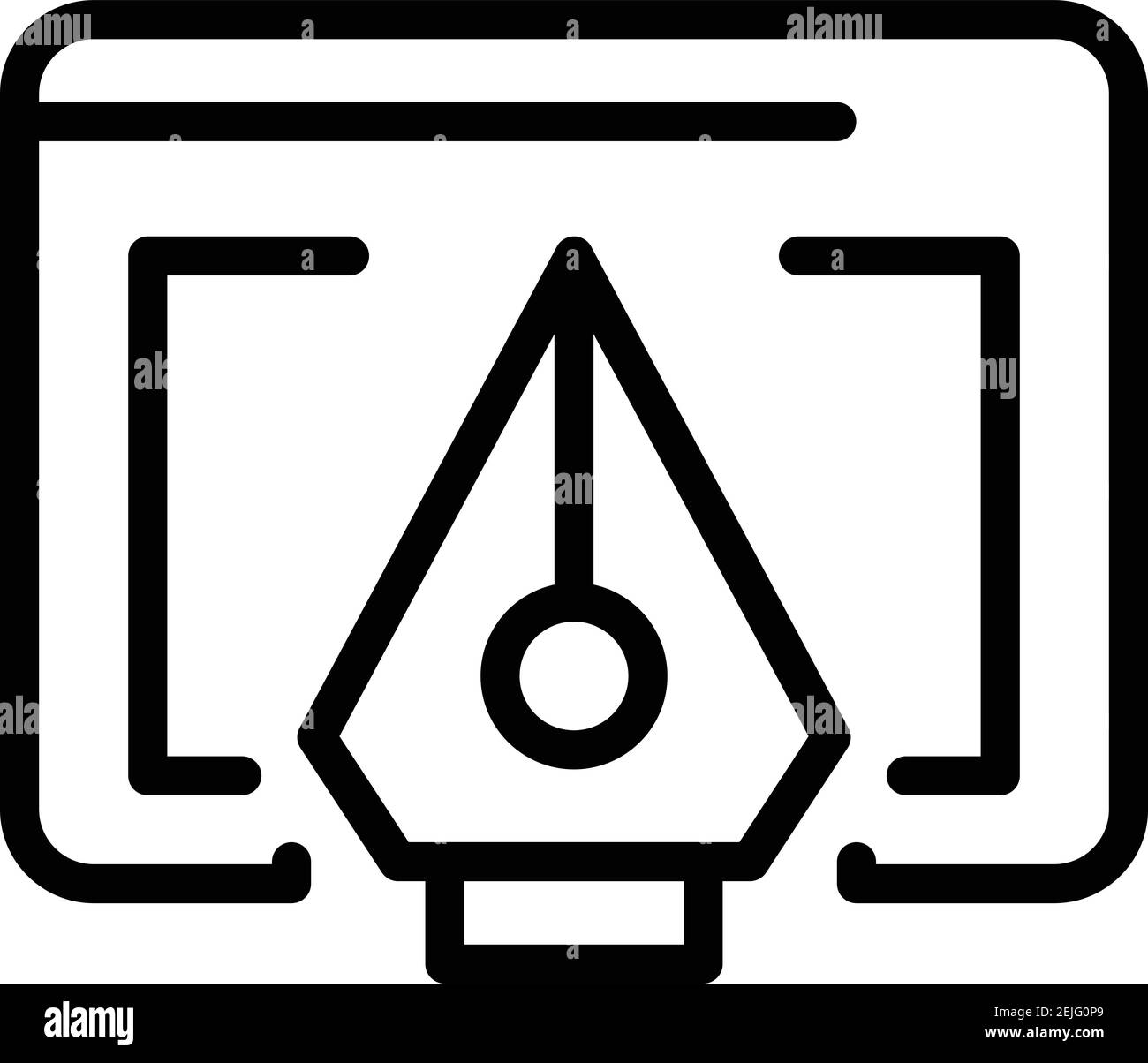 Redesign pen icon. Outline redesign pen vector icon for web design ...