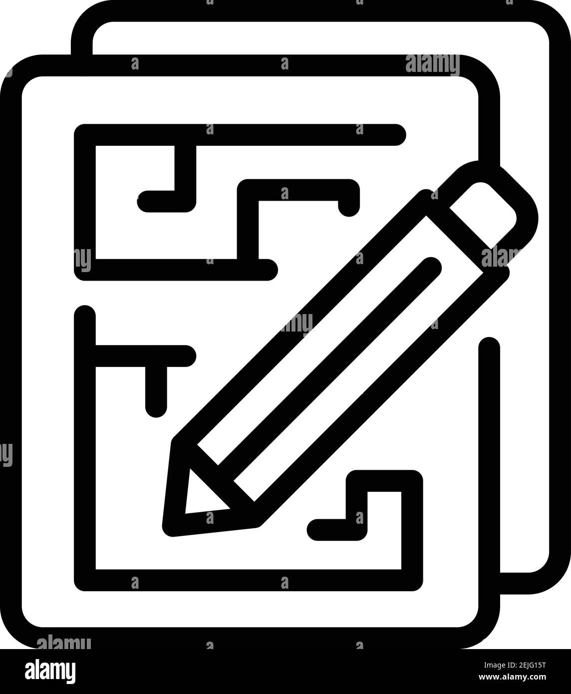 Redesign papers icon. Outline redesign papers vector icon for web ...