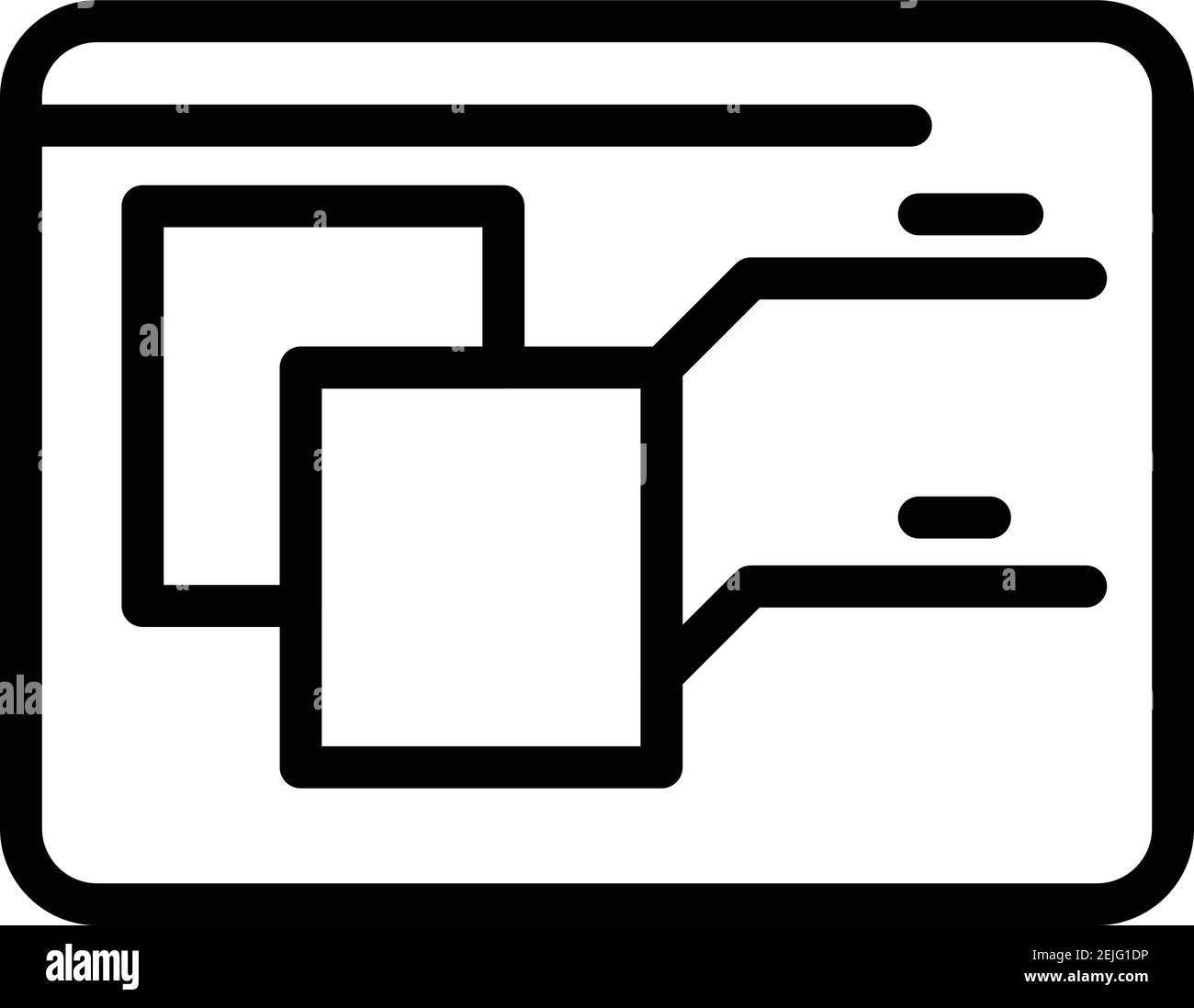 Webpage redesign icon. Outline webpage redesign vector icon for web ...