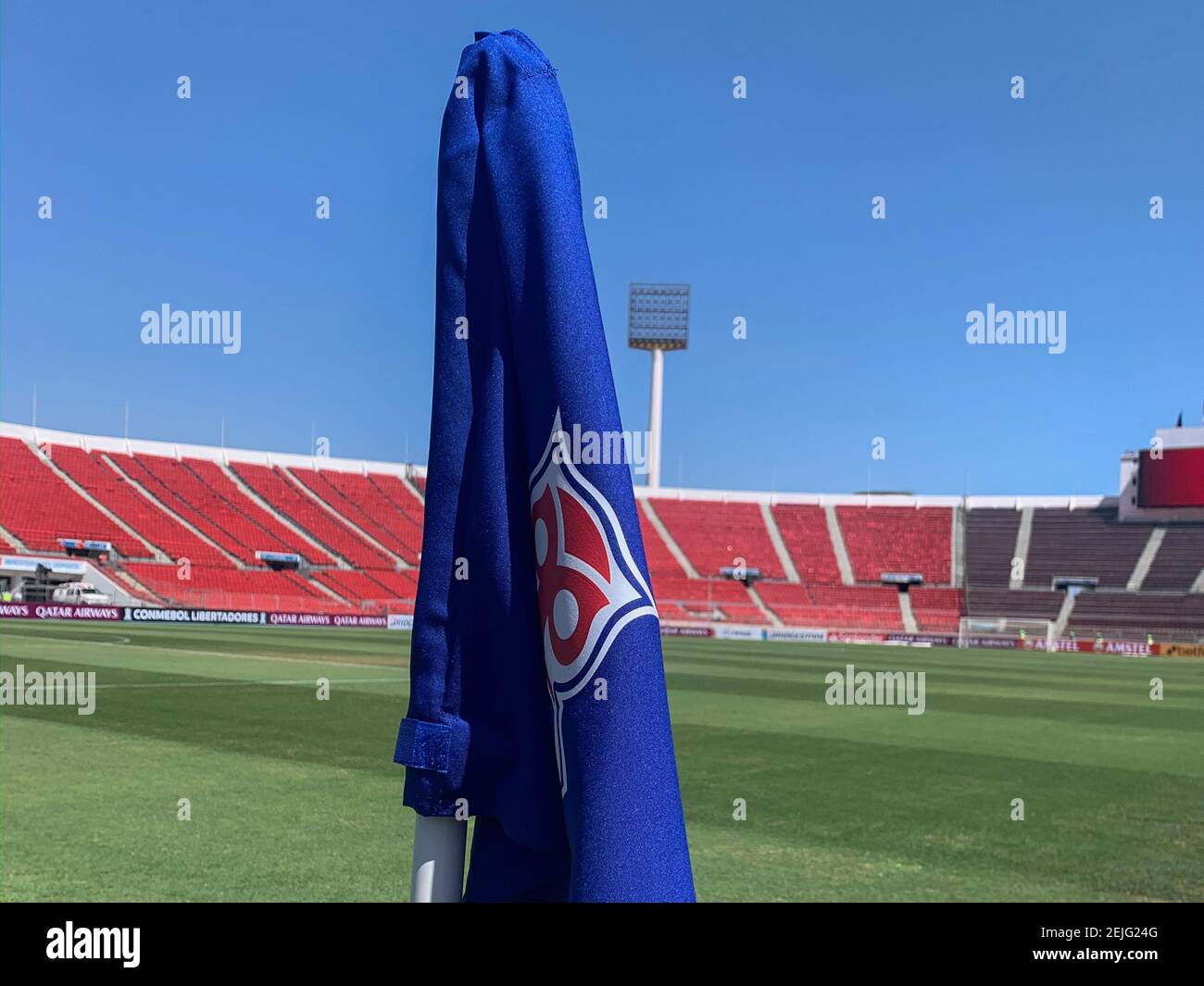 General view of National Stadium of Chile before the match during the ...