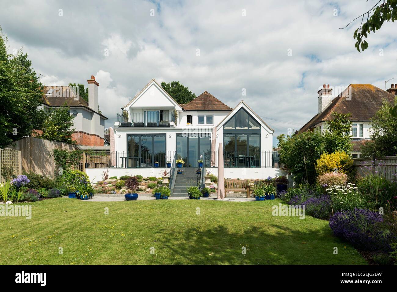 A large modern family home which has been extended and modernised Stock ...
