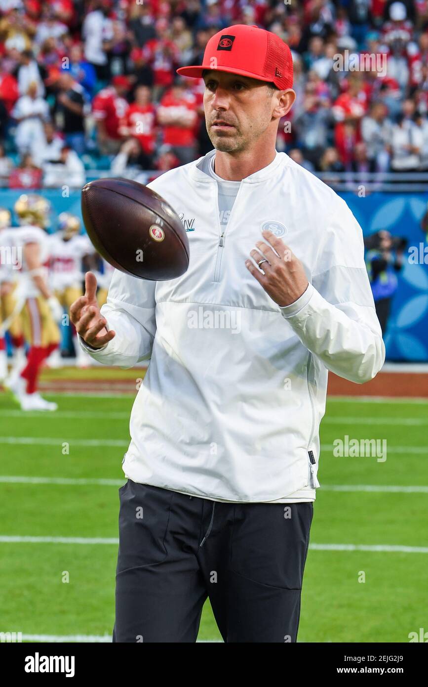 San Francisco 49ers head coach Kyle Shanahan seen on the field before ...