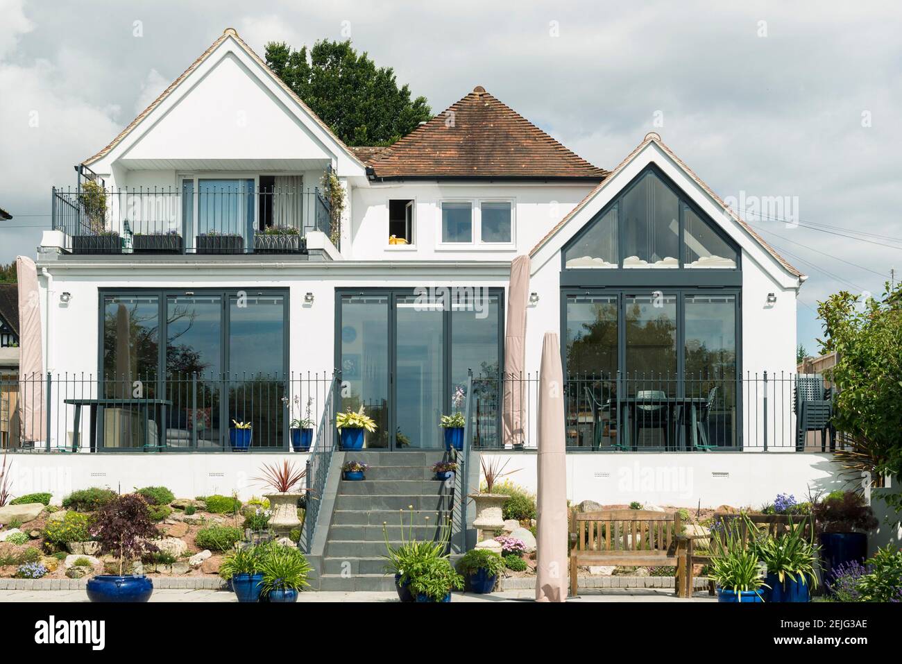 A large modern family home which has been extended and modernised Stock ...