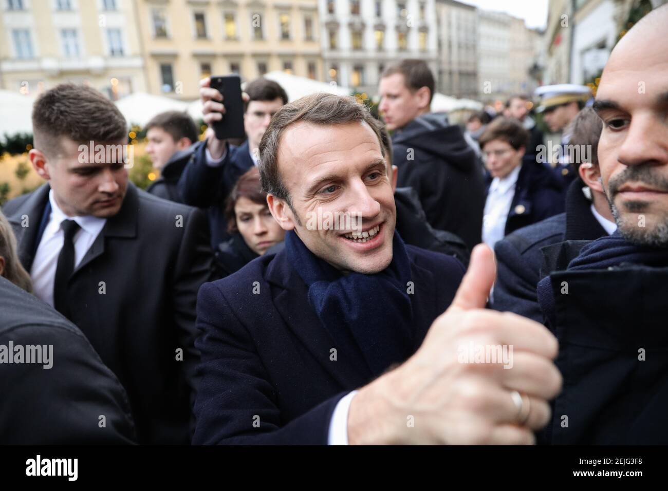 French President, Emmanuel Macron during the visit. Second day of ...