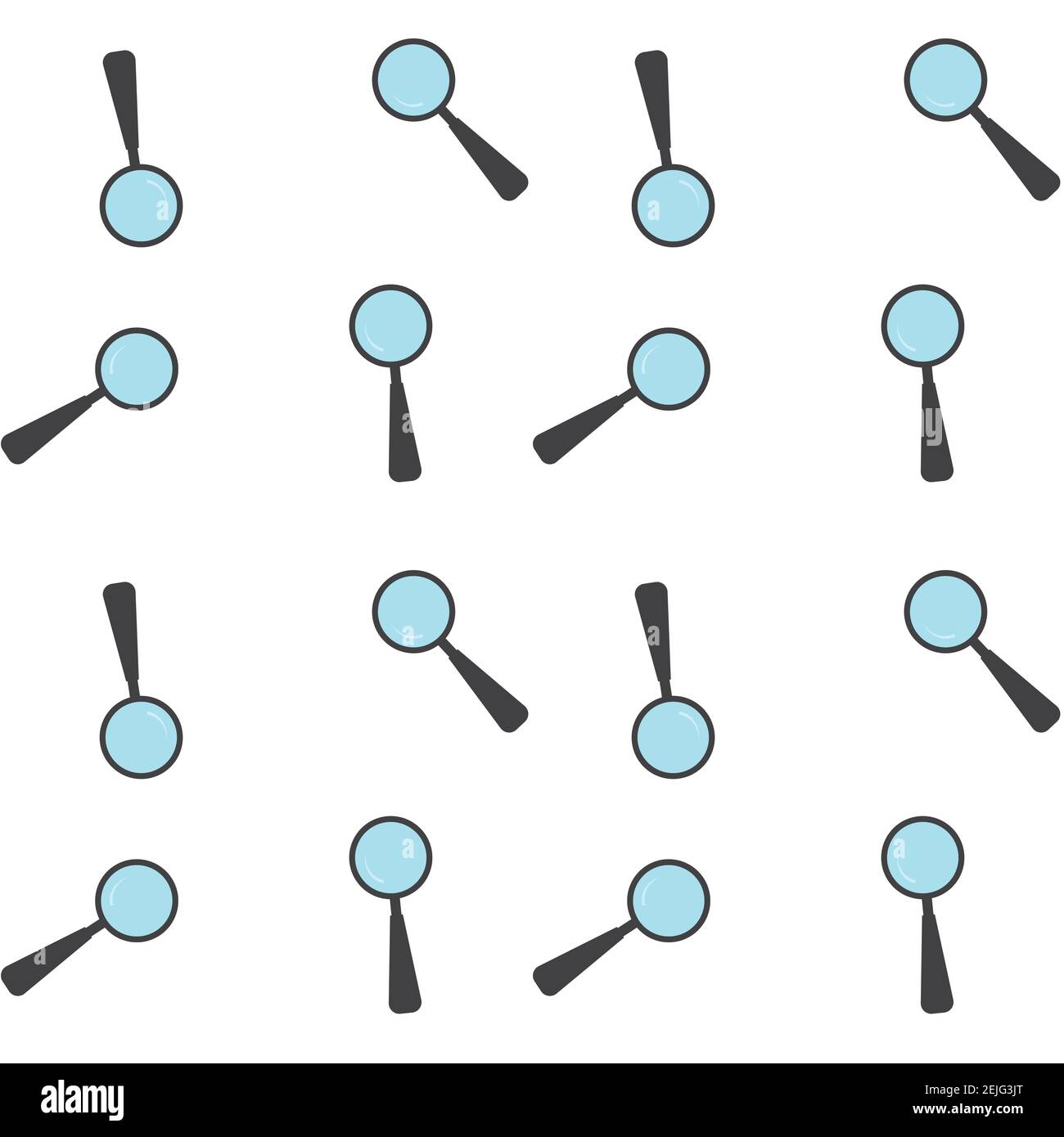 Grey Magnifying glass icon isolated seamless pattern on white ...