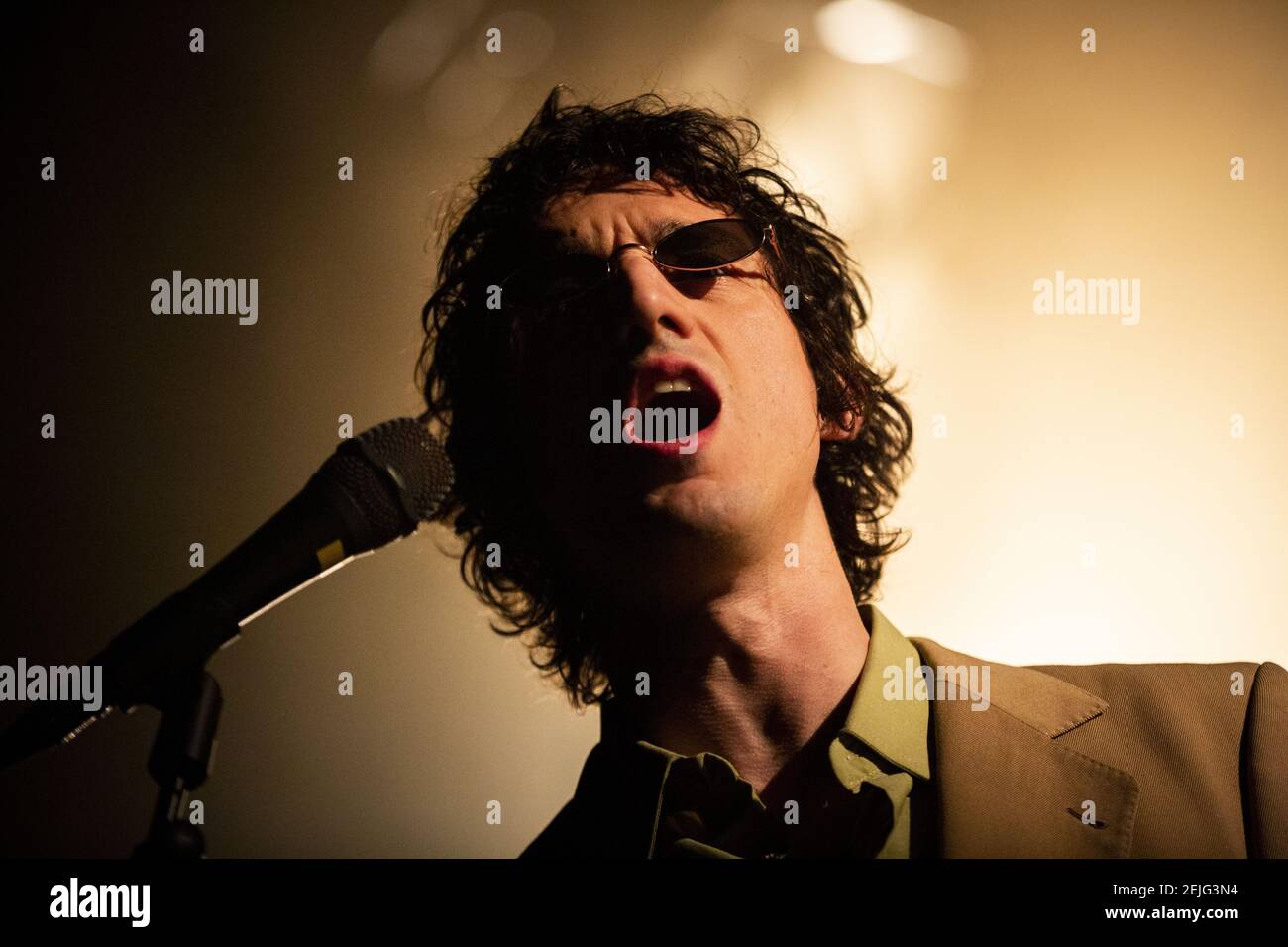 Lias Kaci Saoudi from the English rock band, Fat White Family performs ...