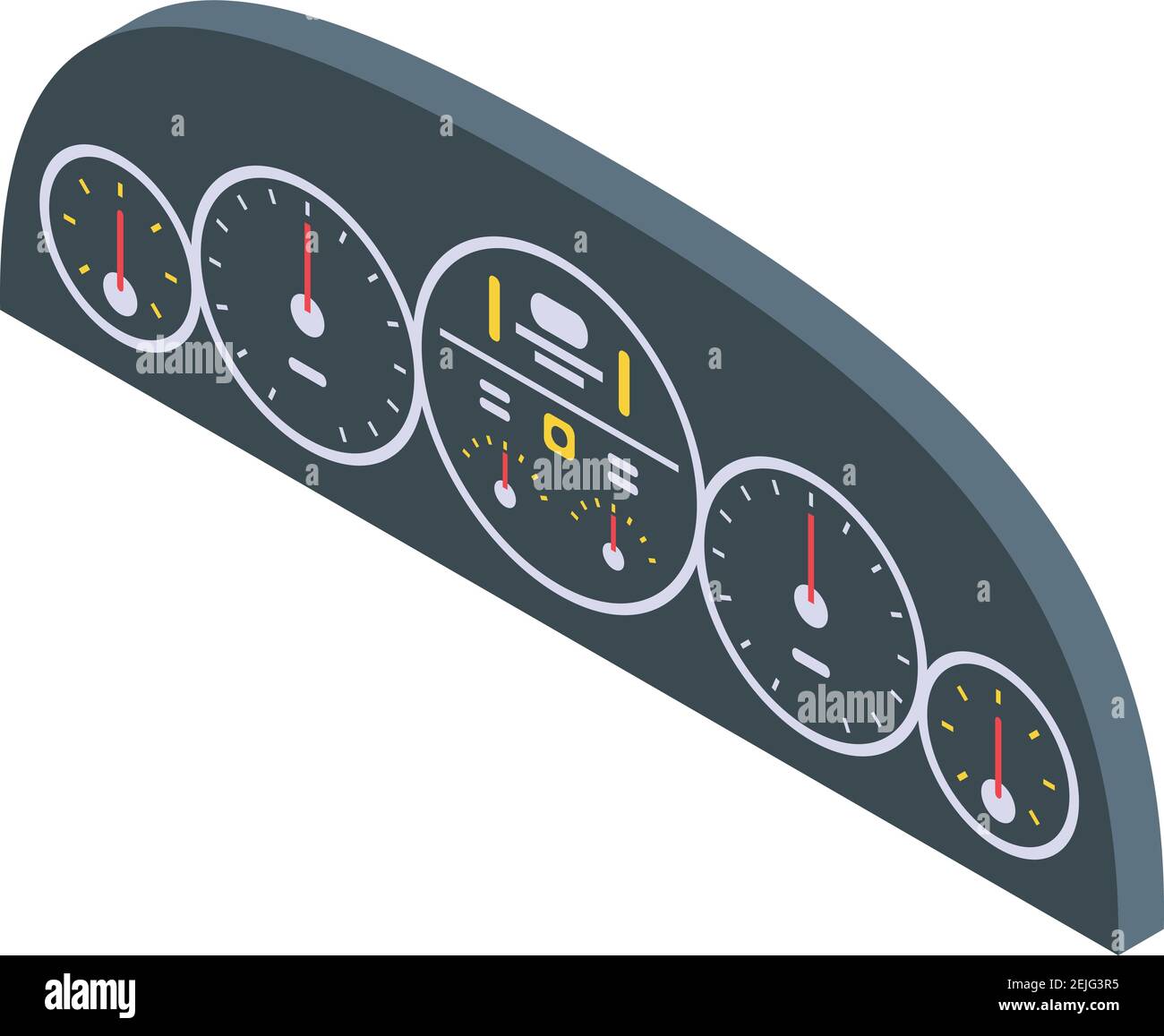 Speedometer dashboard icon. Isometric of speedometer dashboard vector ...