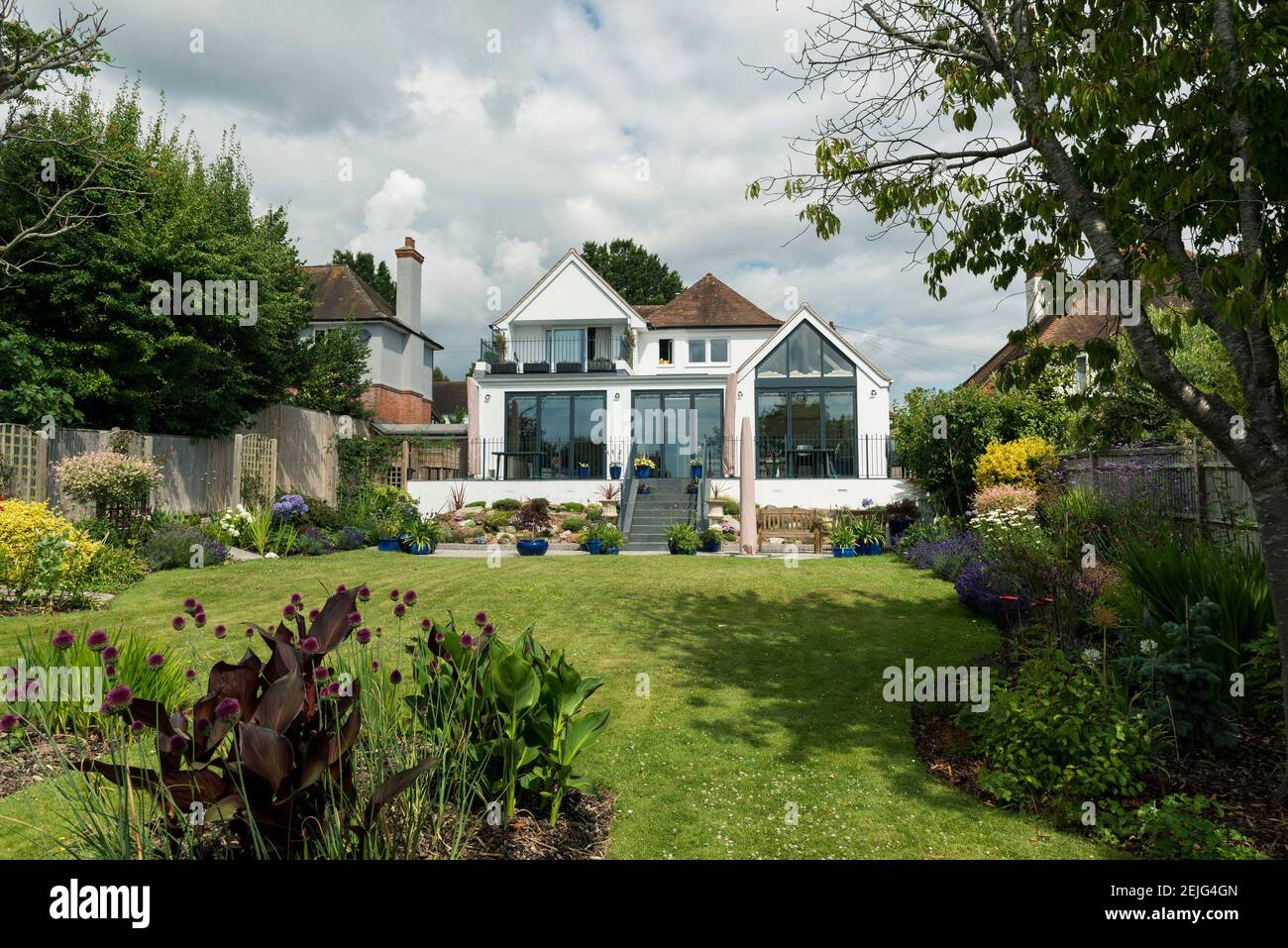 A large modern family home which has been extended and modernised Stock ...
