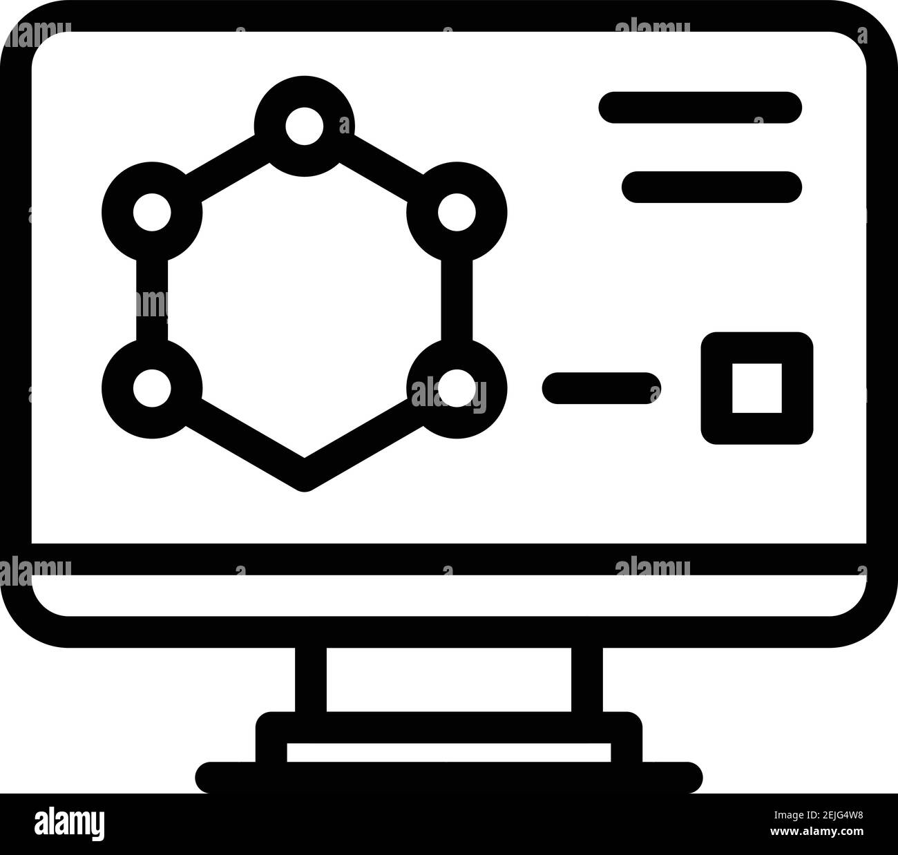 Screen redesign icon. Outline screen redesign vector icon for web ...