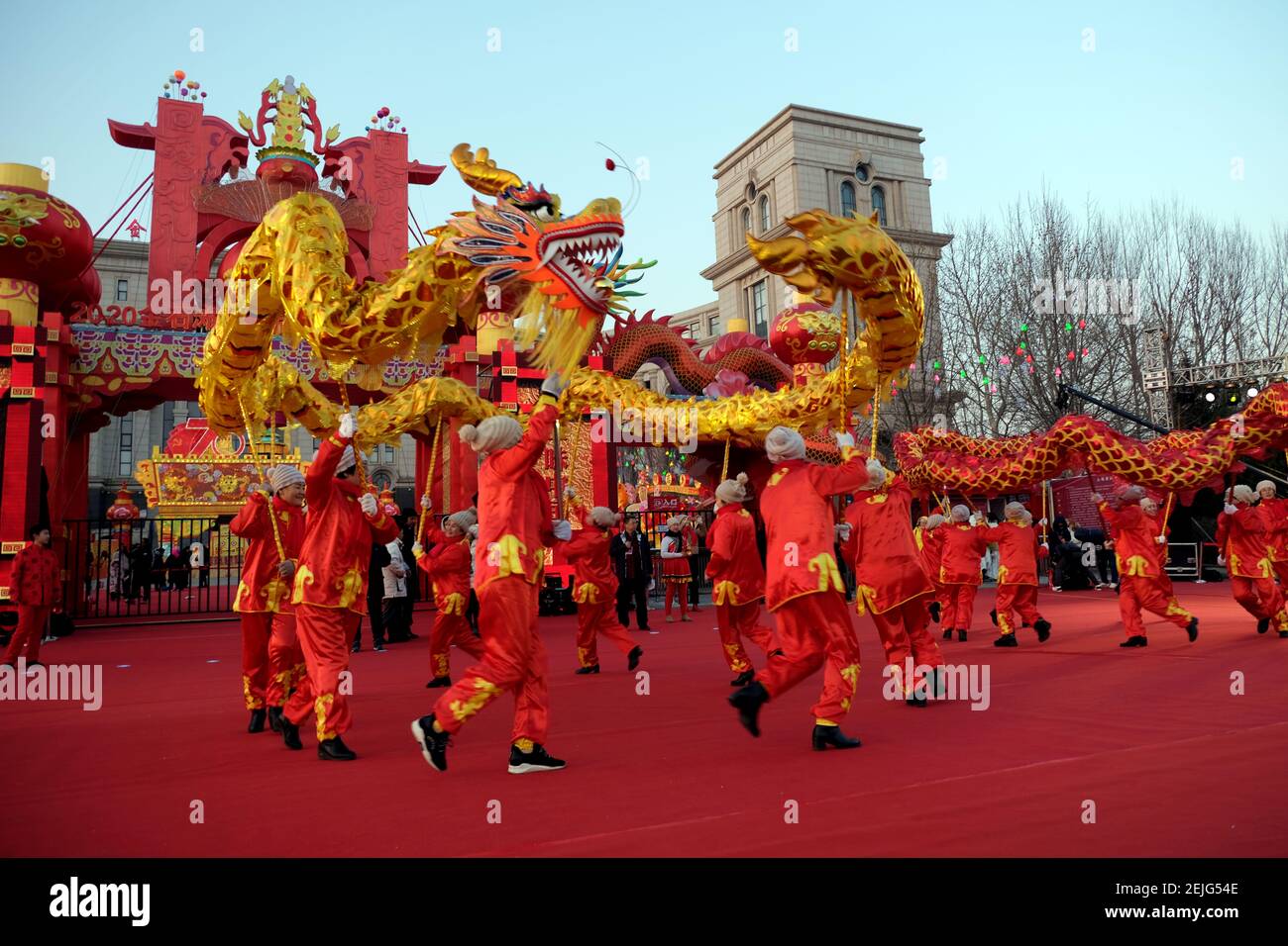 Folk cultural performances are shown during the third Spring Festival ...