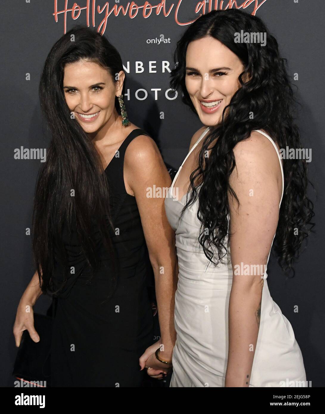 (L-R) Demi Moore and Rumer Willis arrives at the Vanity Fair HOLLYWOOD ...