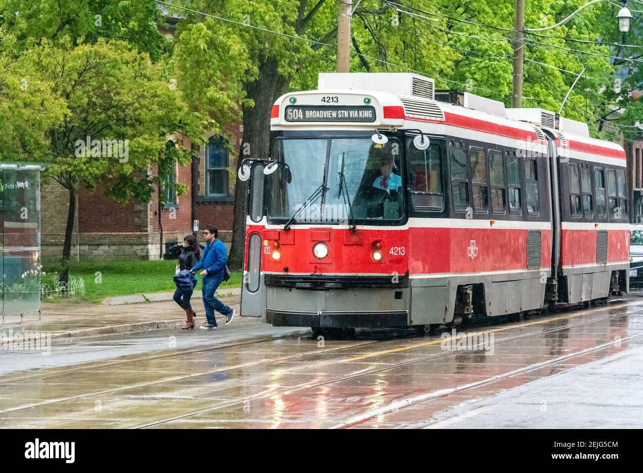 Vintage streetcar or cable car in Toronto, Canada Stock Photo - Alamy