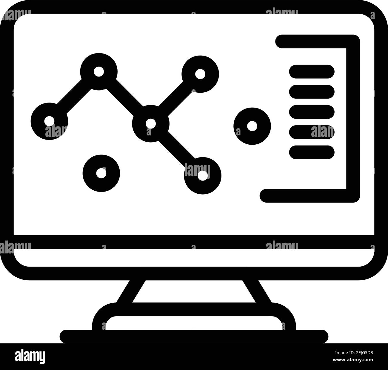 Monitor redesign icon. Outline monitor redesign vector icon for web ...