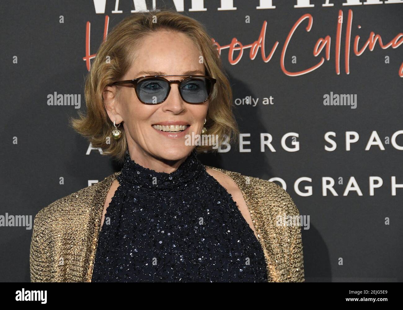 Sharon Stone arrives at the Vanity Fair HOLLYWOOD CALLING Exhibition ...