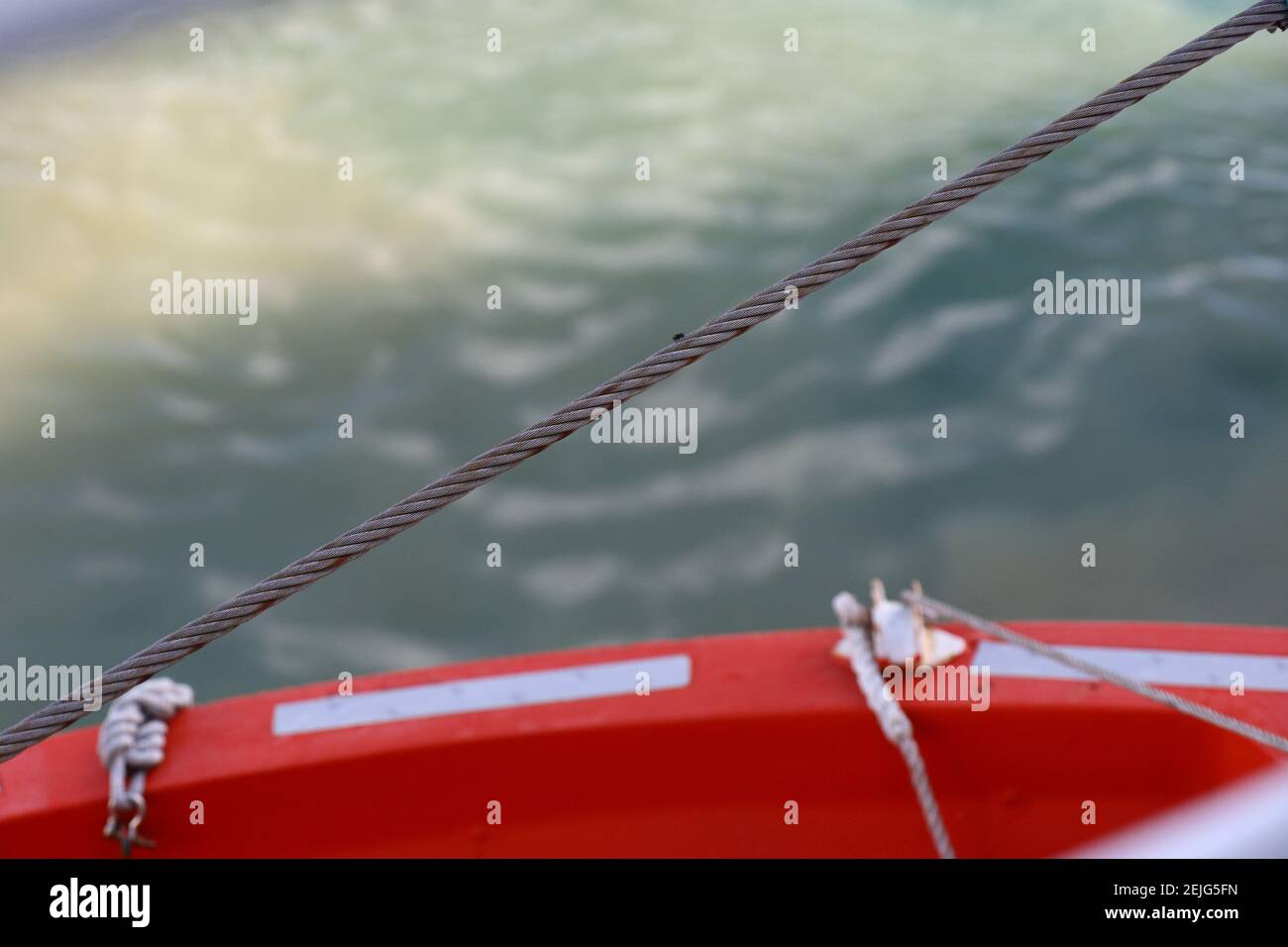 Metal securing rope hi-res stock photography and images - Alamy