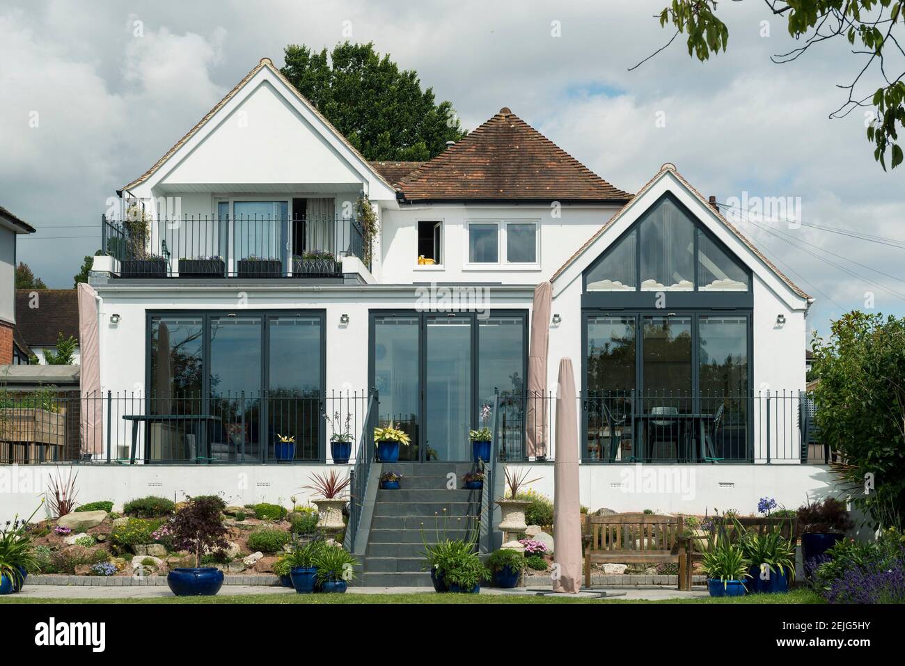 A large modern family home which has been extended and modernised Stock ...
