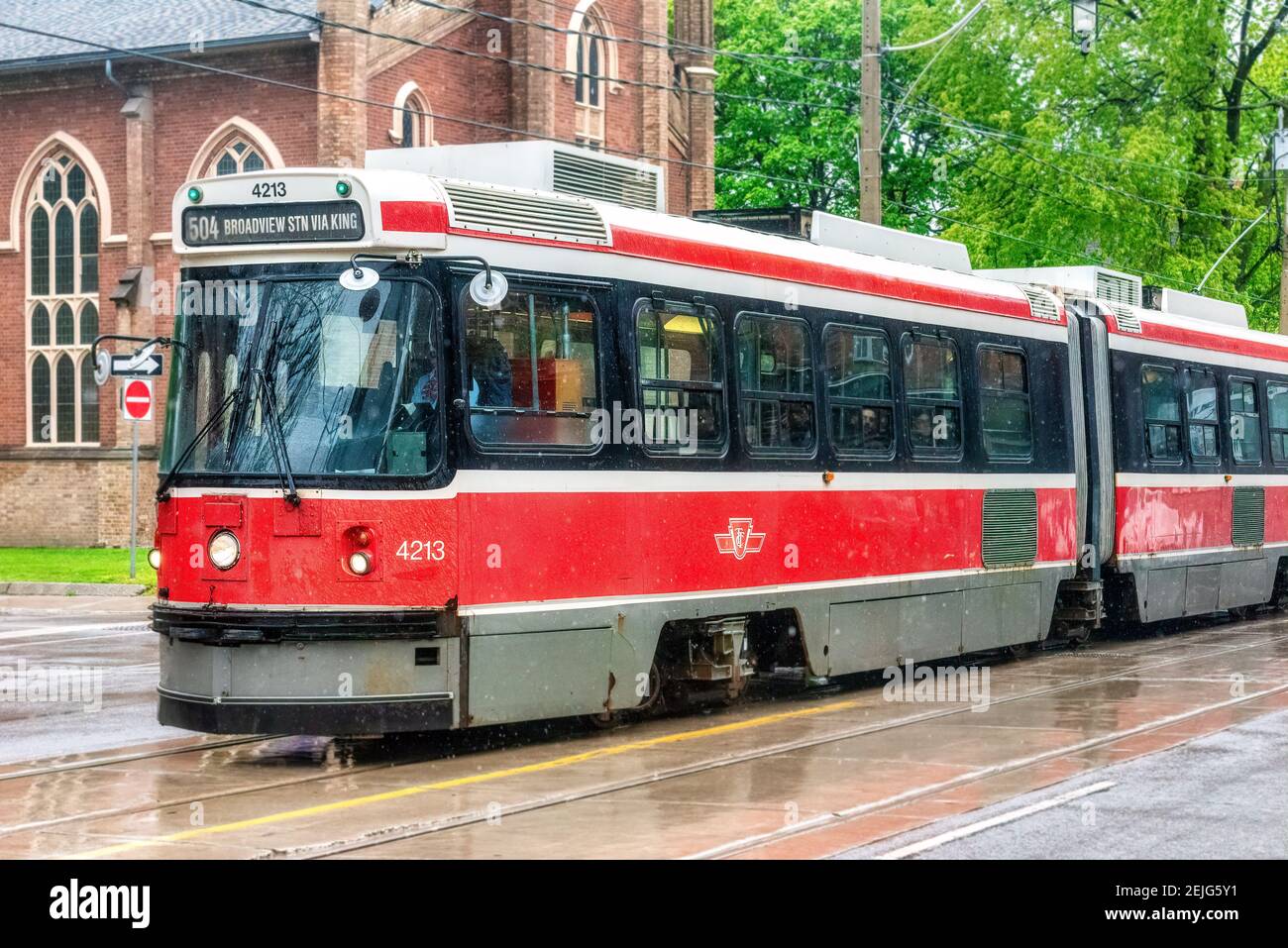 Vintage streetcar or cable car in Toronto, Canada Stock Photo - Alamy