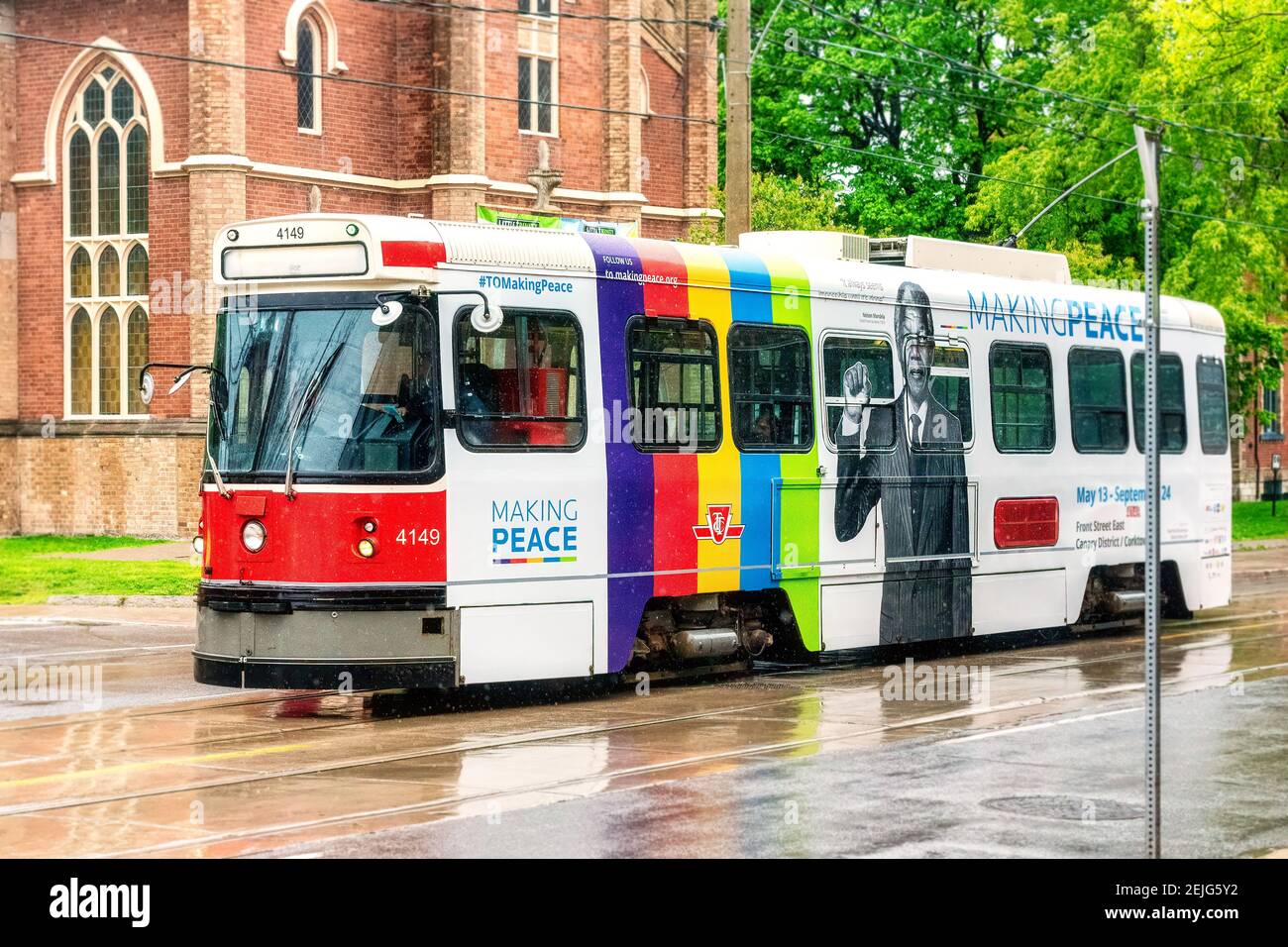 Vintage streetcar or cable car in Toronto, Canada Stock Photo - Alamy