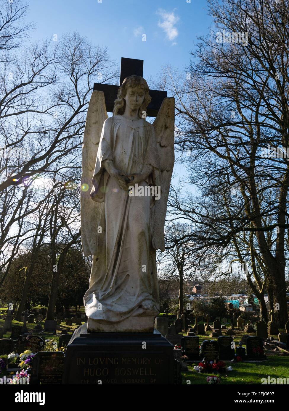 Grieving Angel Figure Stock Photo - Alamy