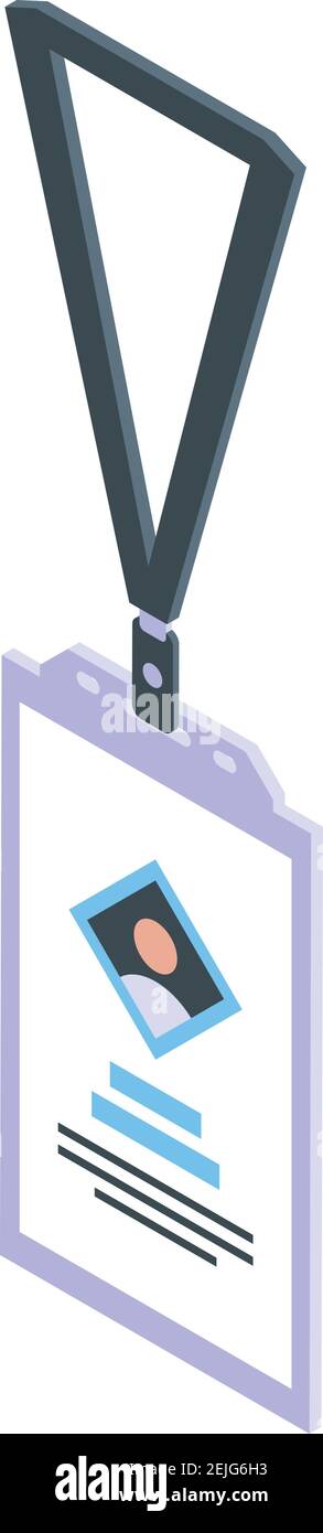 Personal id card icon. Isometric of personal id card vector icon for ...