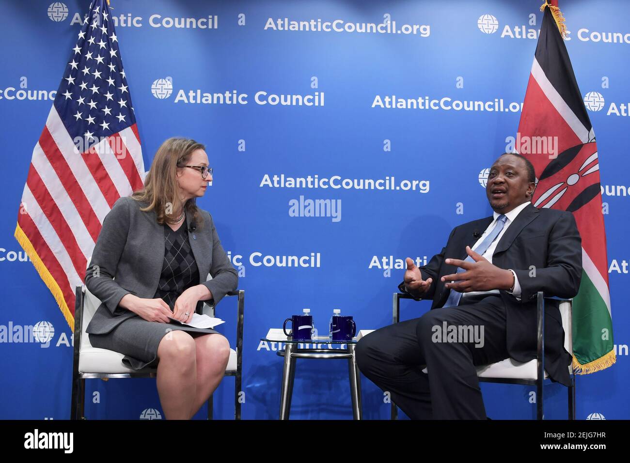 Kenyan President Uhuru Kenyatta hold a discussion about ÒThe Future of ...