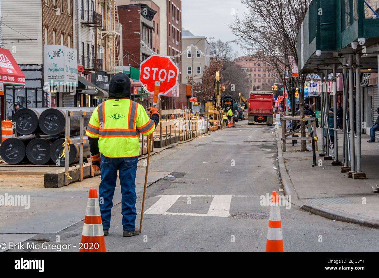 Street closures and traffic congestion in the streets of Bushwick ...