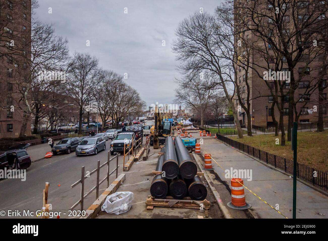 Street closures and traffic congestion in the streets of Bushwick ...