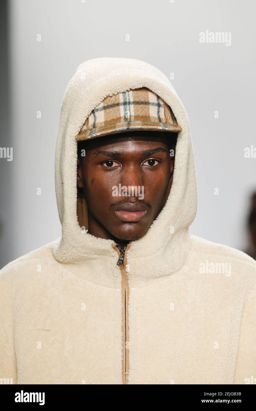 Model walks on the runway at the Todd Snyder fashion show during Fall ...