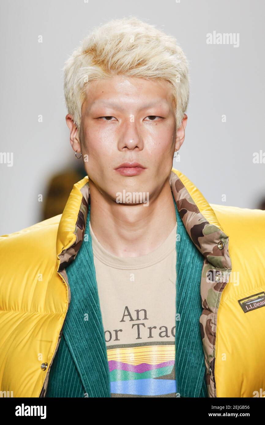 Model walks on the runway at the Todd Snyder fashion show during Fall ...