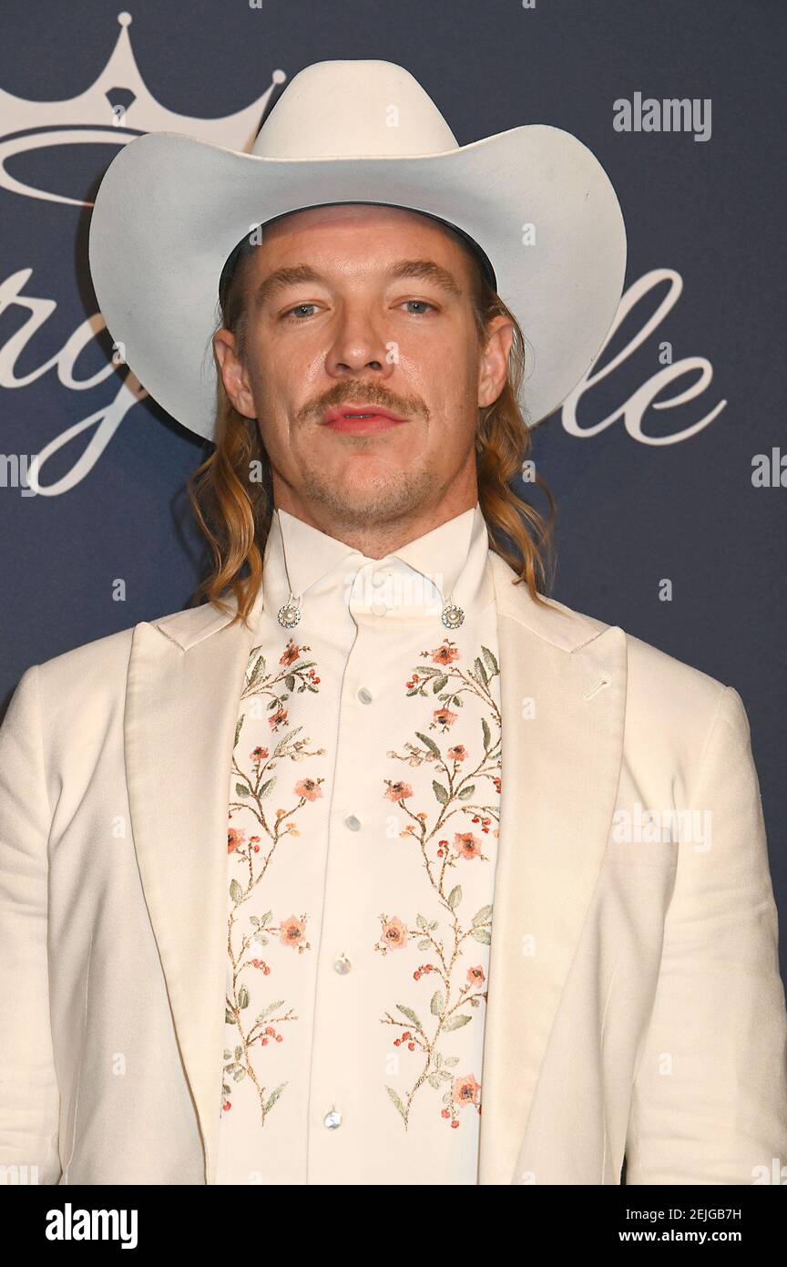 Diplo attends the Fashion Week amfAR Gala New York on February 5, 2020 ...