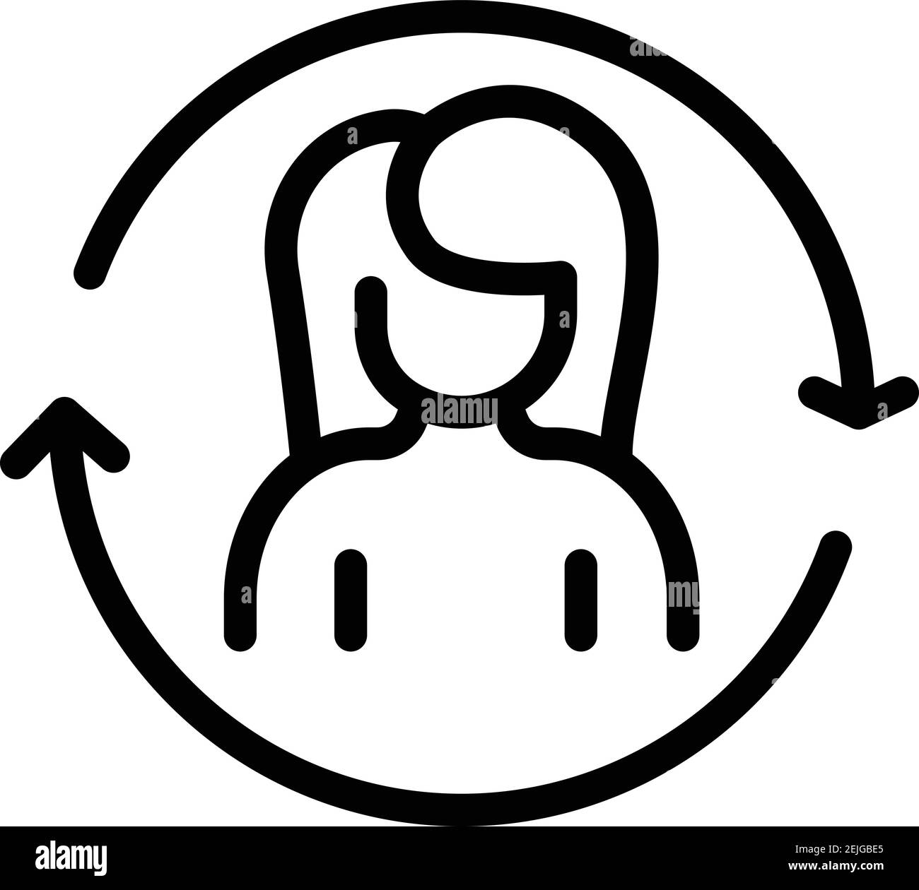 Adjustable human icon. Outline adjustable human vector icon for web ...