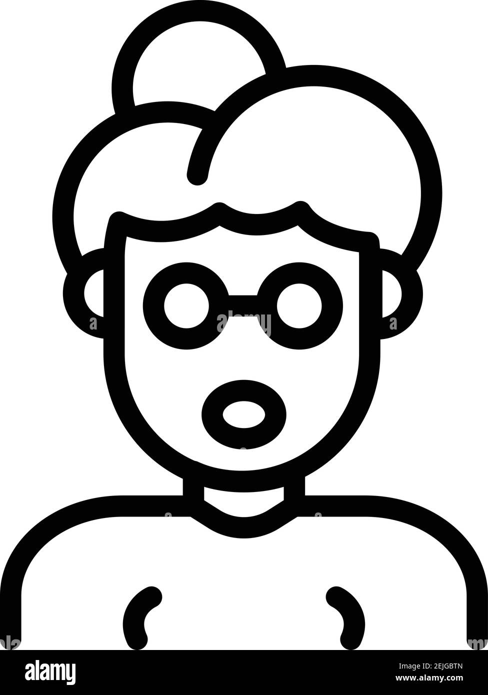 Grandmother icon. Outline grandmother vector icon for web design ...