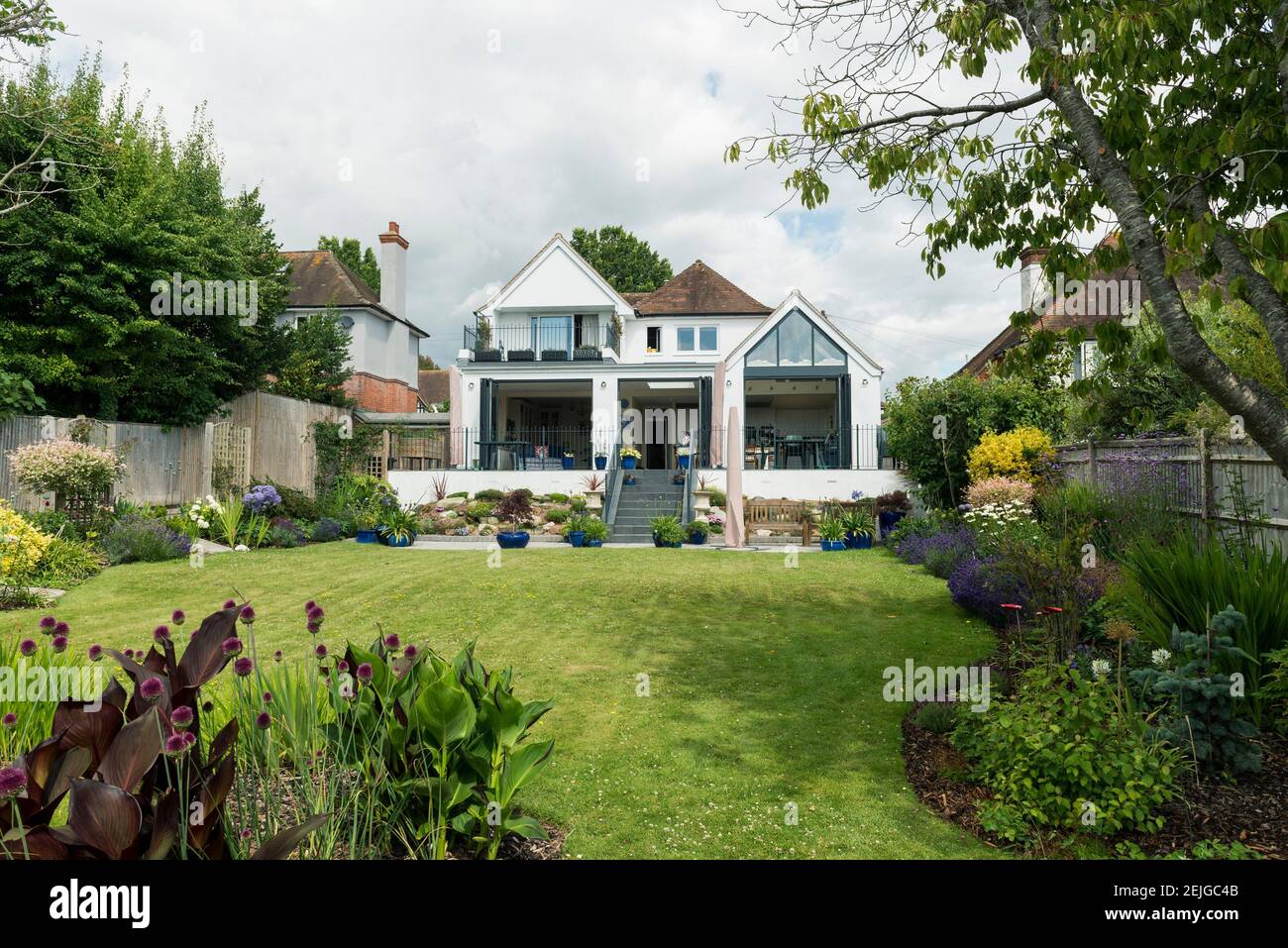 A large modern family home which has been extended and modernised Stock ...