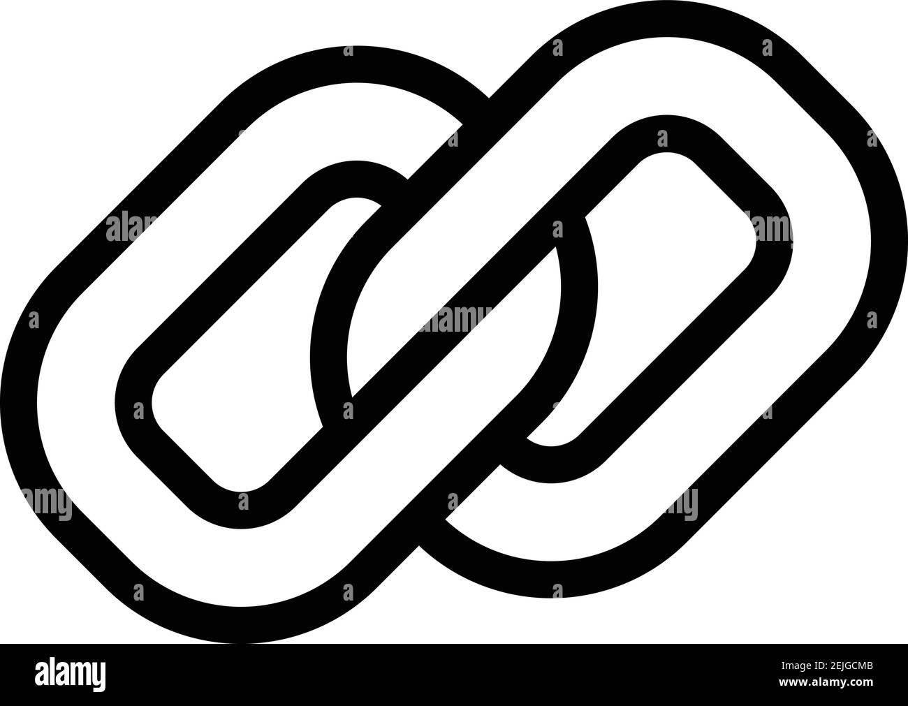 Web chain icon. Outline web chain vector icon for web design isolated ...