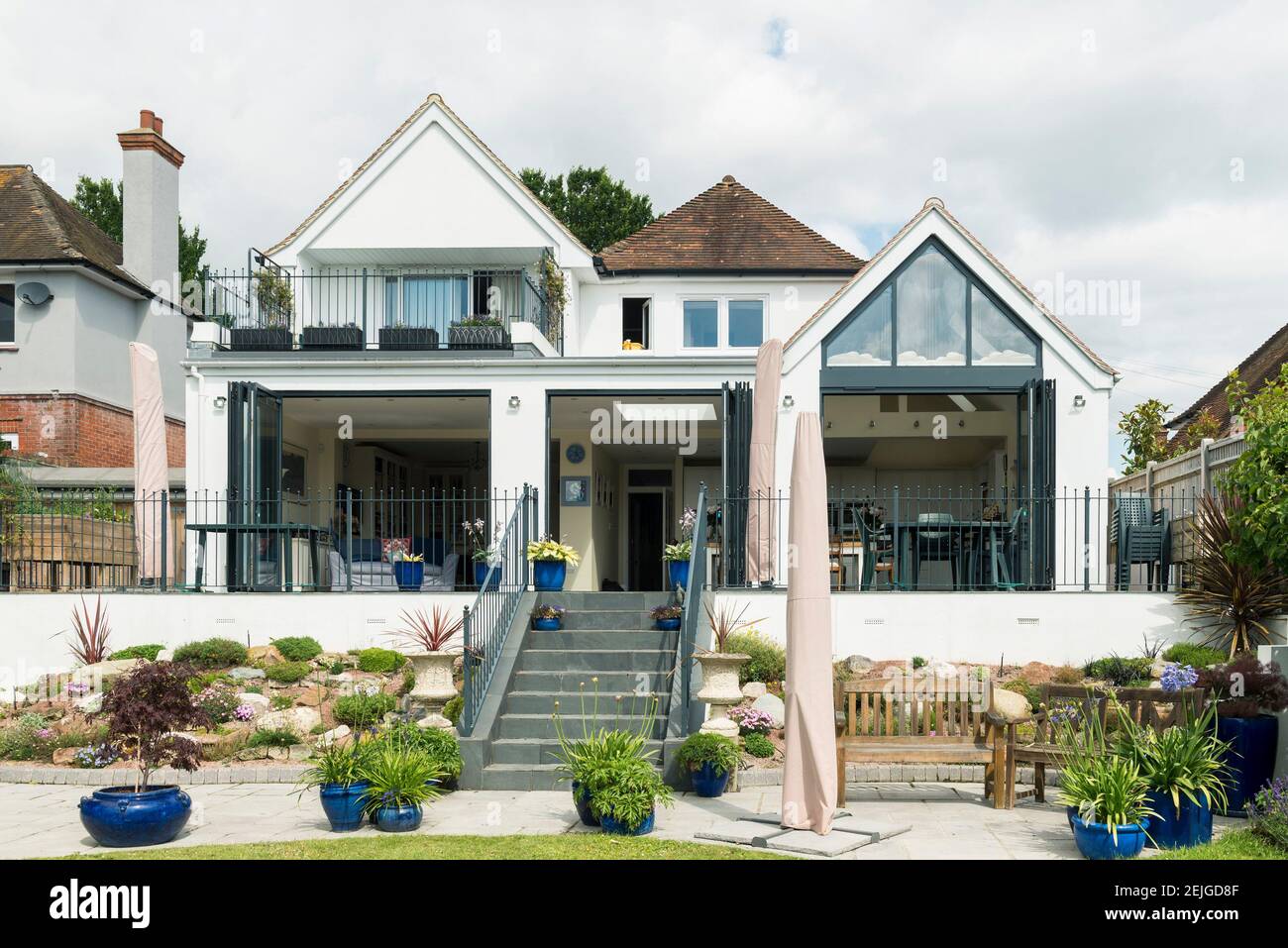 A large modern family home which has been extended and modernised Stock ...