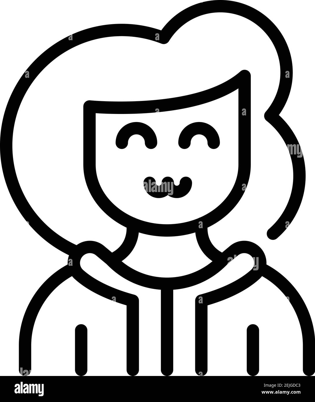 Daughter icon. Outline daughter vector icon for web design isolated on ...