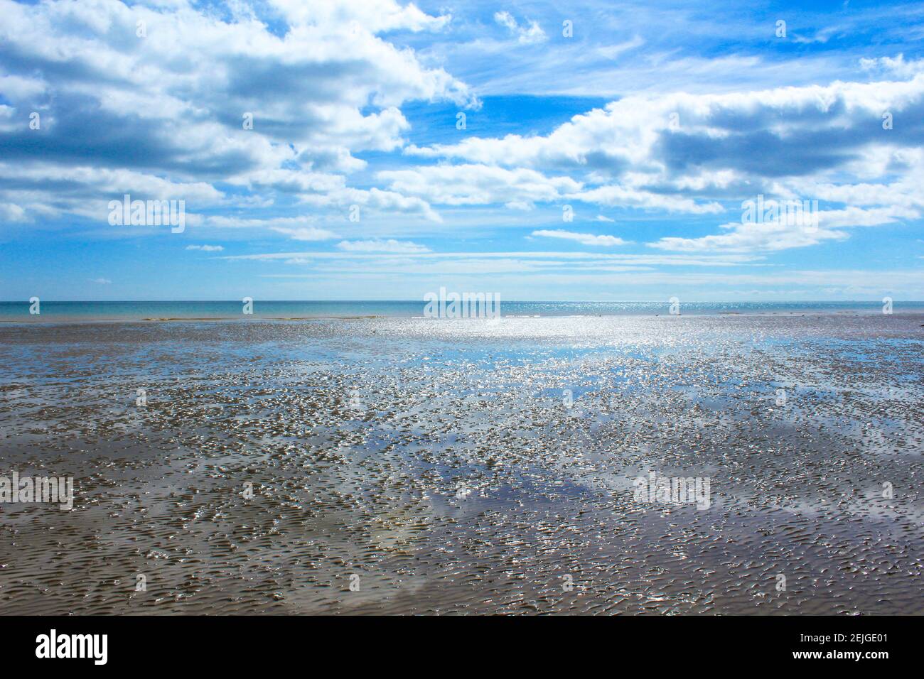 Sandwich Bay at low tide.It is a long sweeping inlet of sea between ...