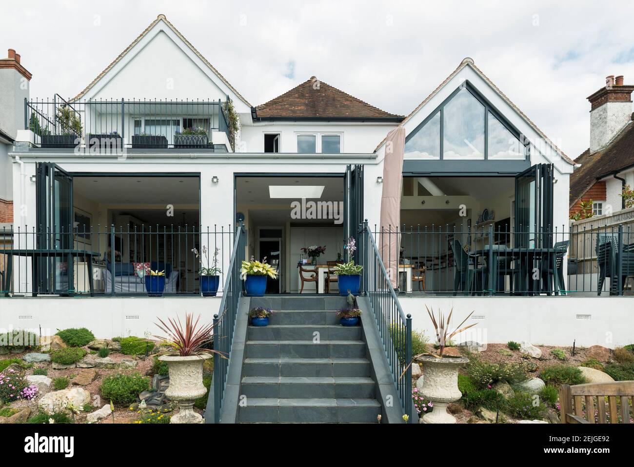 A large modern family home which has been extended and modernised Stock ...