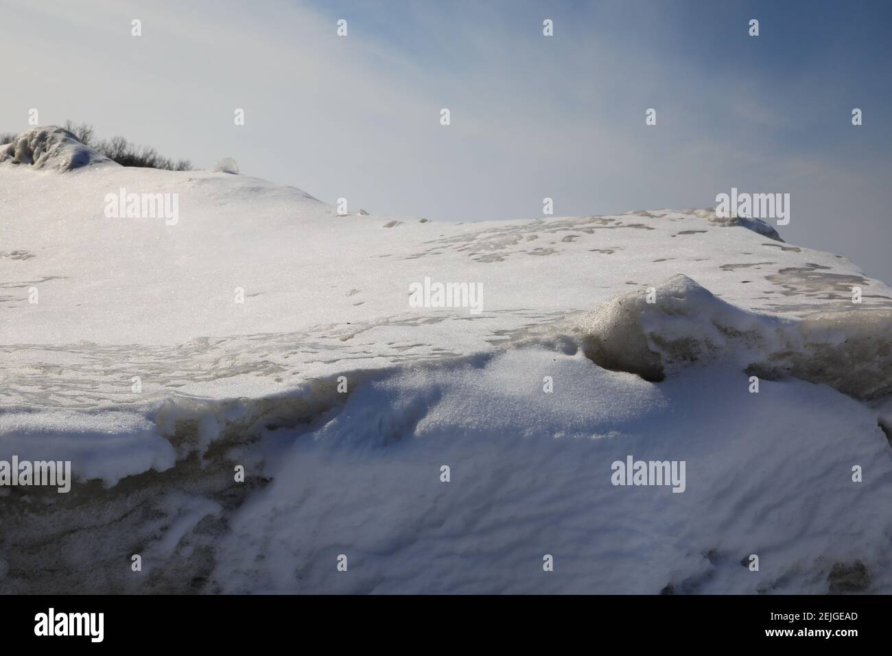 Ice formation on the frozen Great Lakes Stock Photo - Alamy