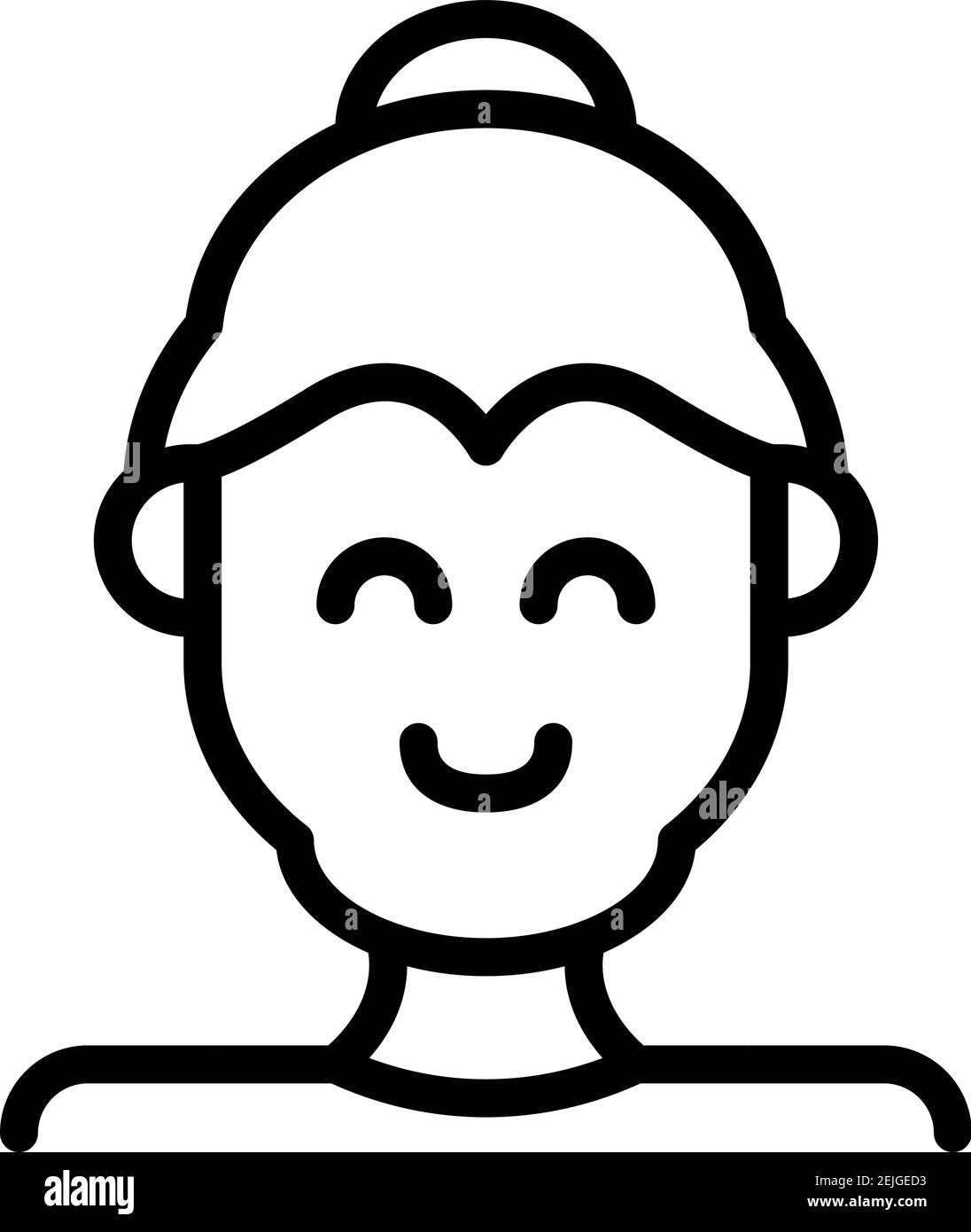 Grandma icon. Outline grandma vector icon for web design isolated on ...