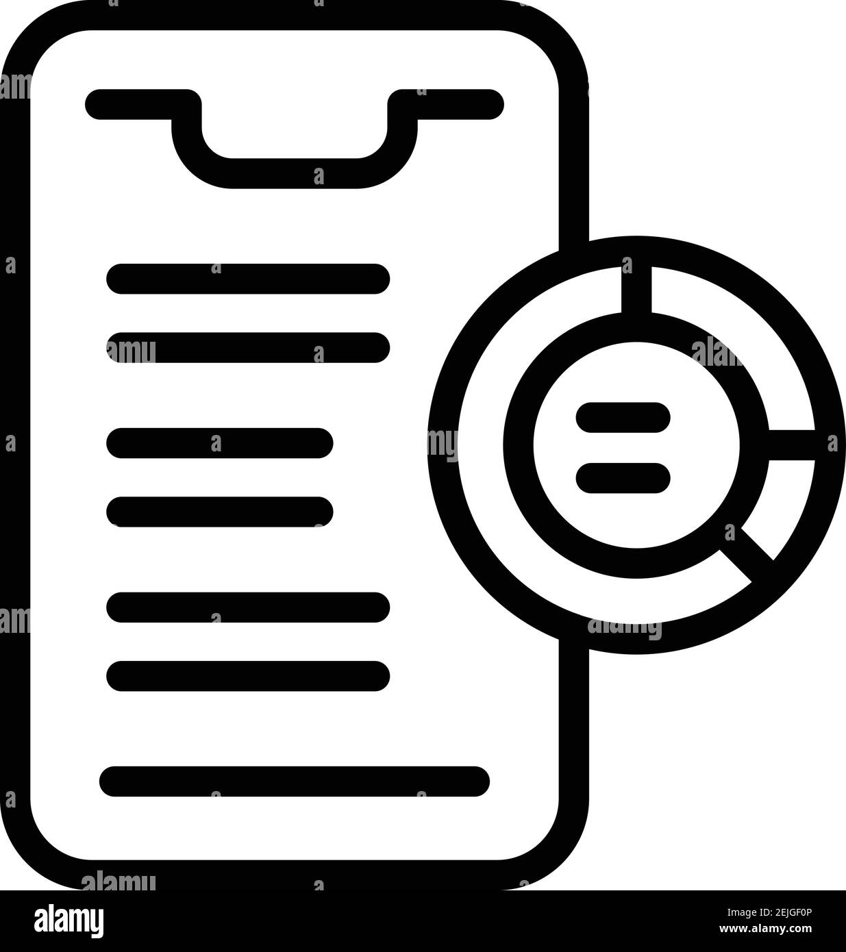 Contribution report icon. Outline contribution report vector icon for ...