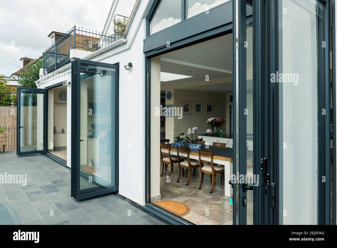 A large modern family home which has been extended and modernised Stock ...