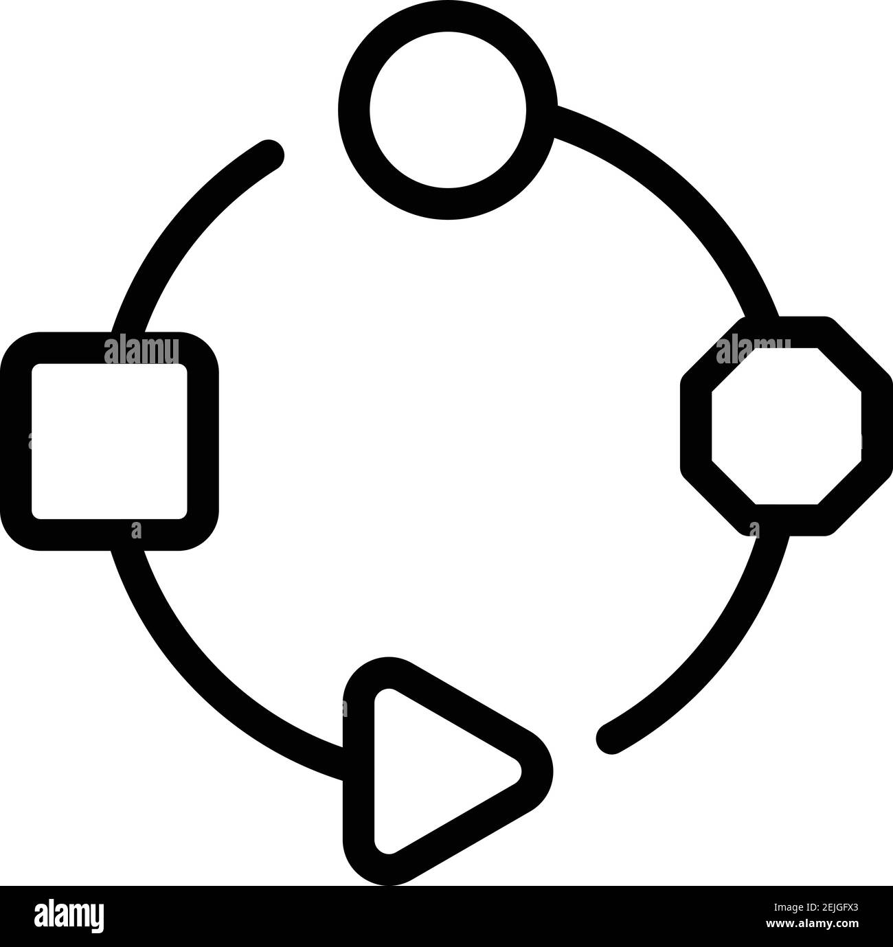 Adaptation process icon. Outline adaptation process vector icon for web ...