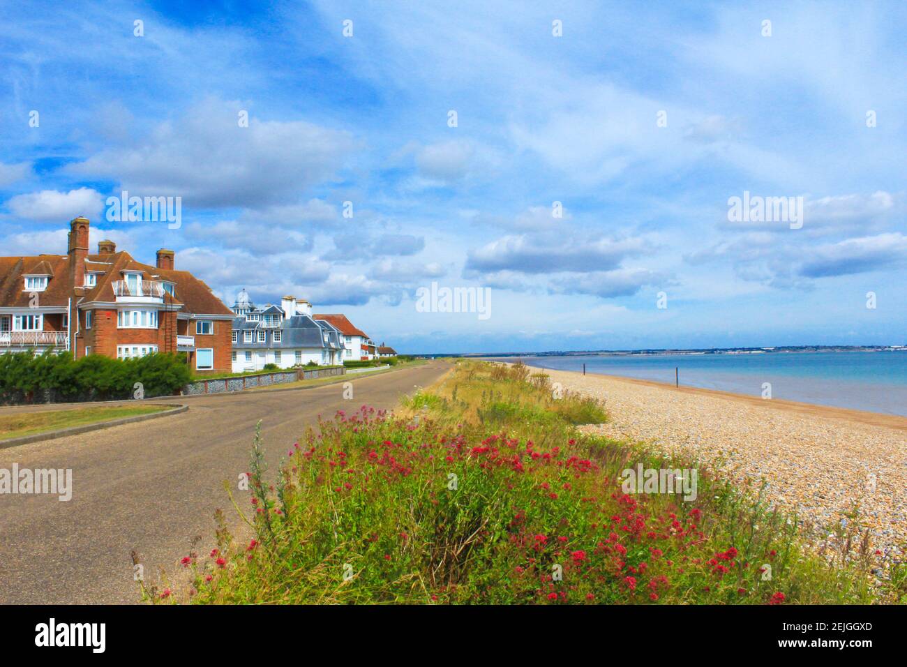 View of Sandwich Bay village.It is a long sweeping inlet of sea between ...
