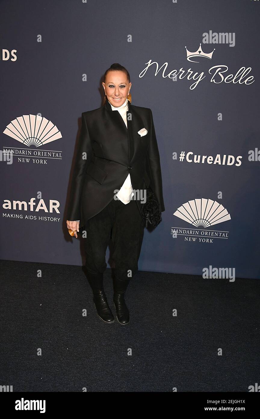 Donna Karan attends the Fashion Week amfAR Gala New York on February 5 ...