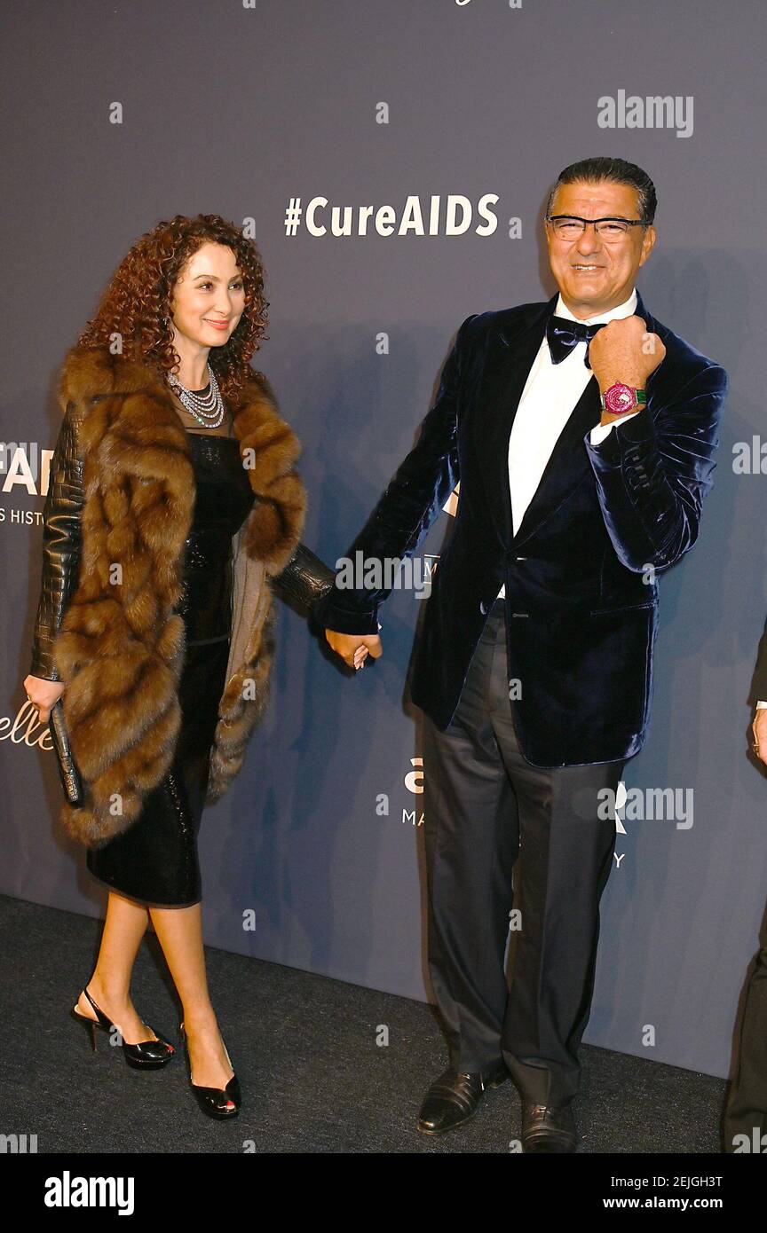 Angela and Jacob Arabov attends the Fashion Week amfAR Gala New York on ...