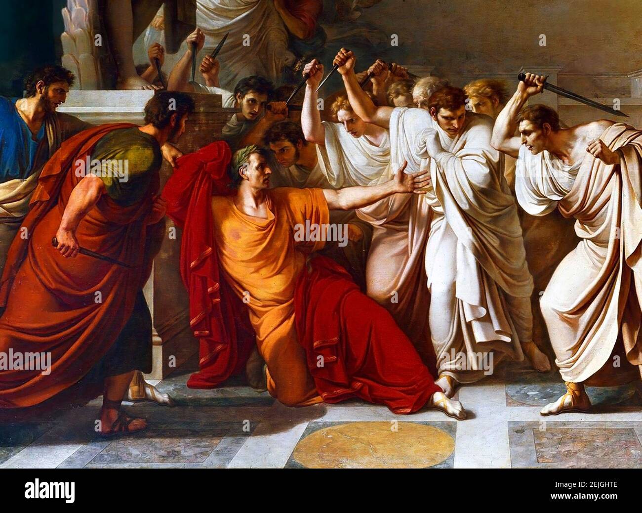 Julius Caesar. The Death of Caesar (La morte di Cesare) by Vincenzo Camuccini (1771–1844), oil ...