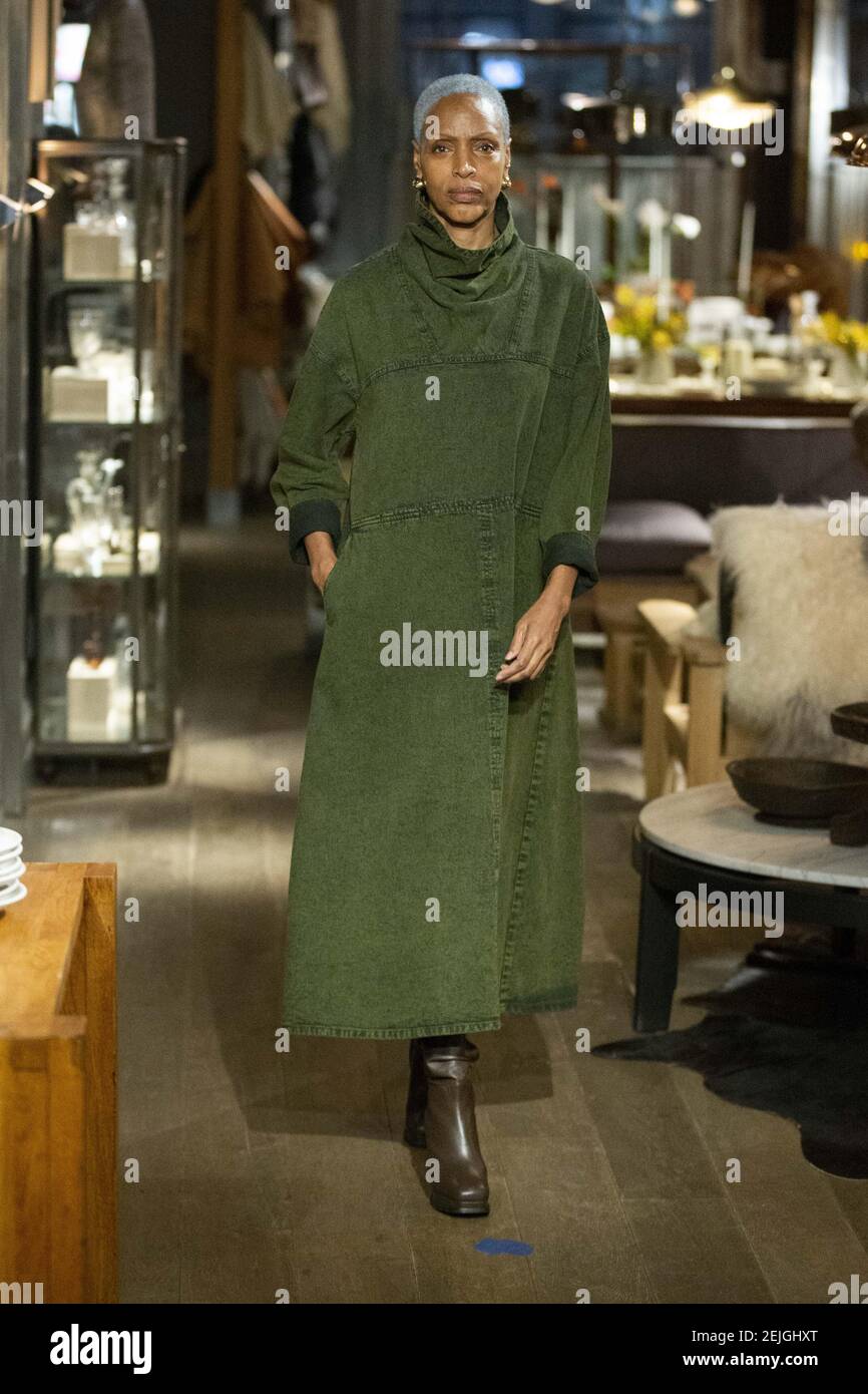 Model Coco Mitchell walks on the runway at the Rachel Comey fashion ...