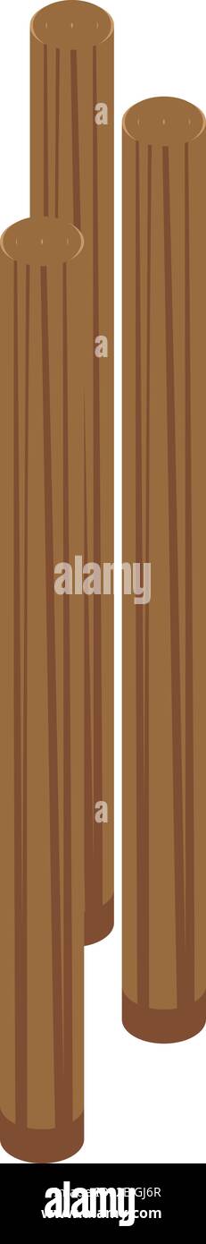 Wood sticks icon. Isometric of wood sticks vector icon for web design ...