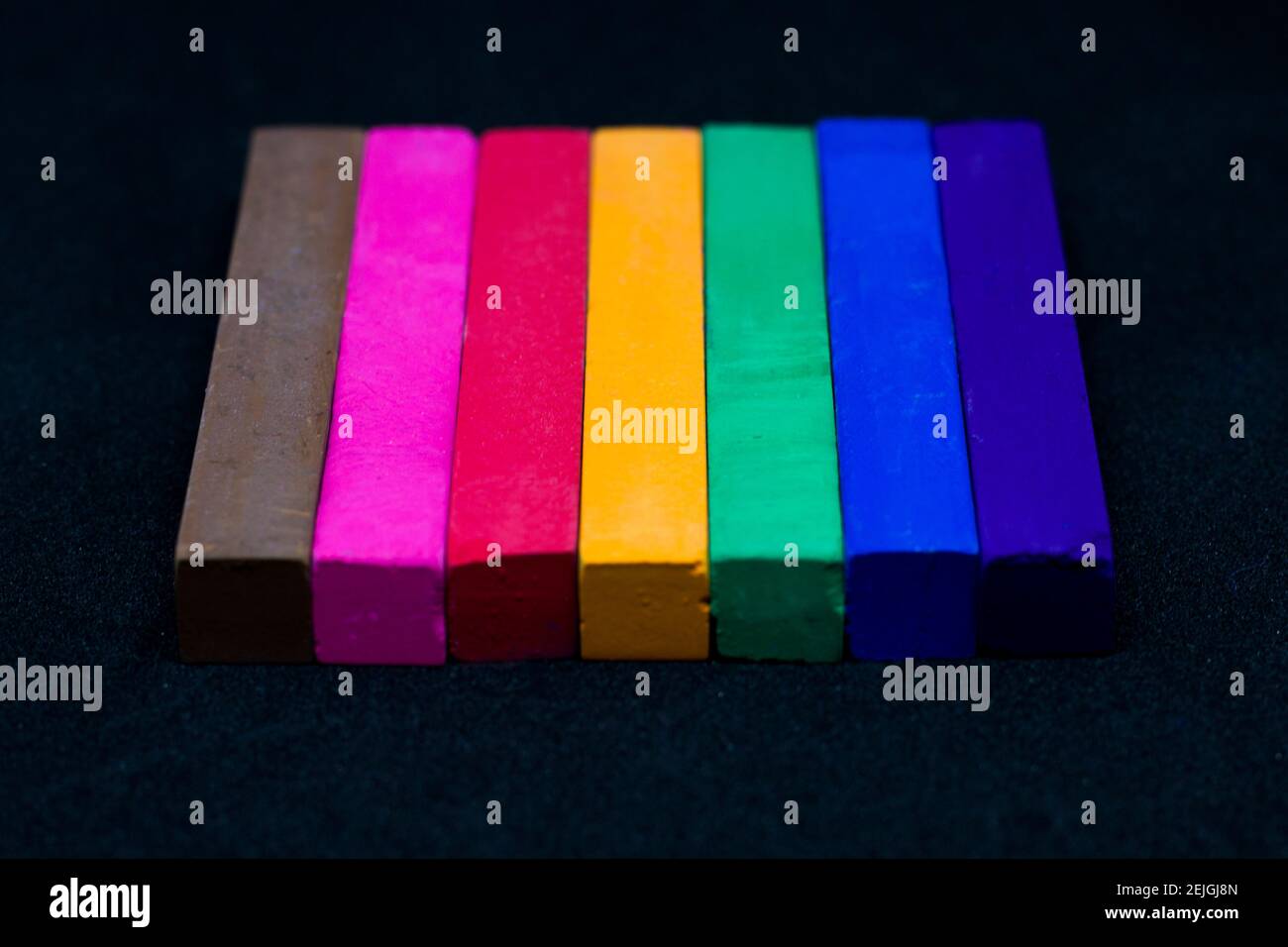 Colorful oil pastels . Stationary things for painting Stock Photo - Alamy